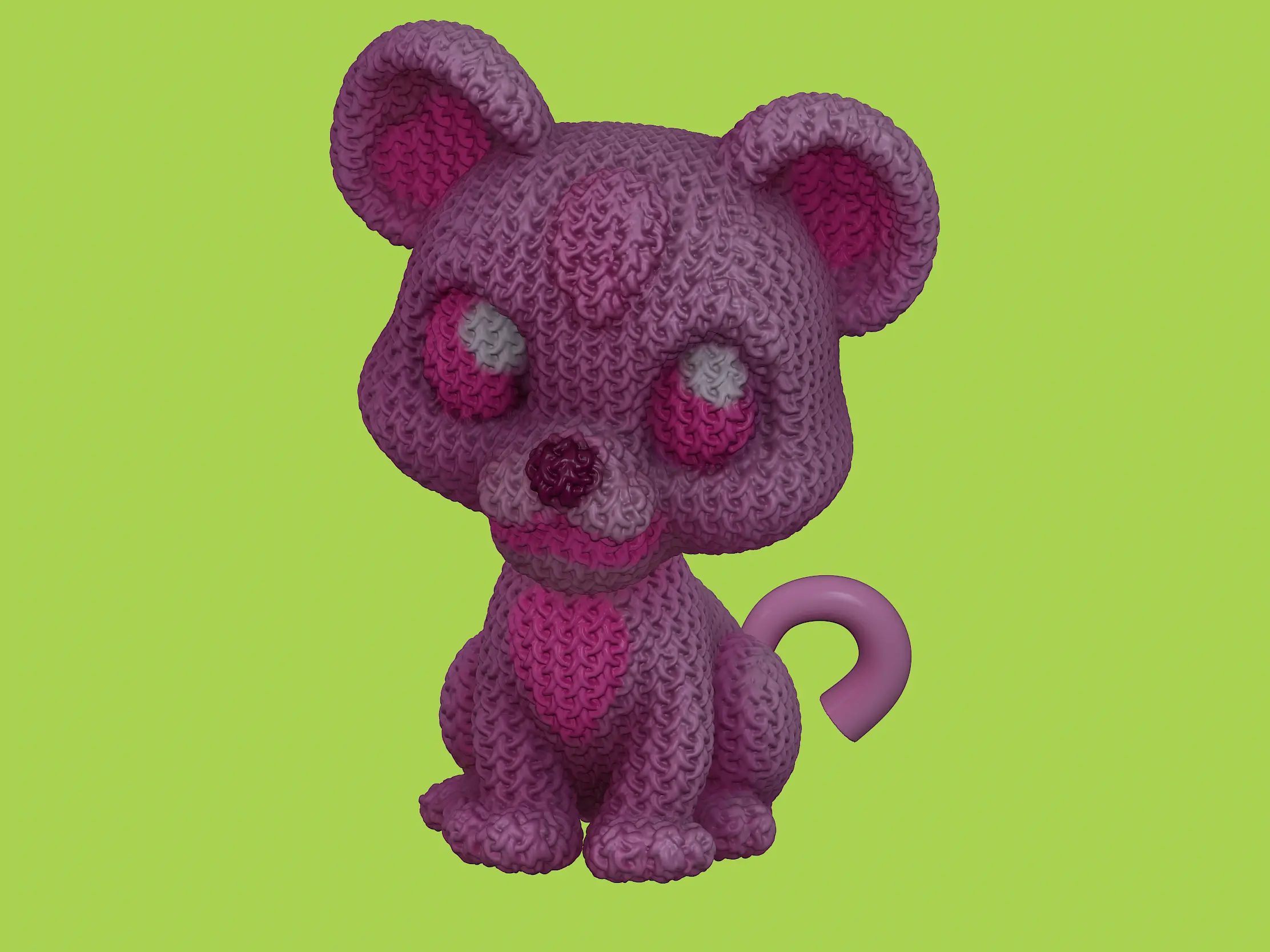Other STL Download - Knitted Pink panther 🐆 Valentines day giftby Cadfilez