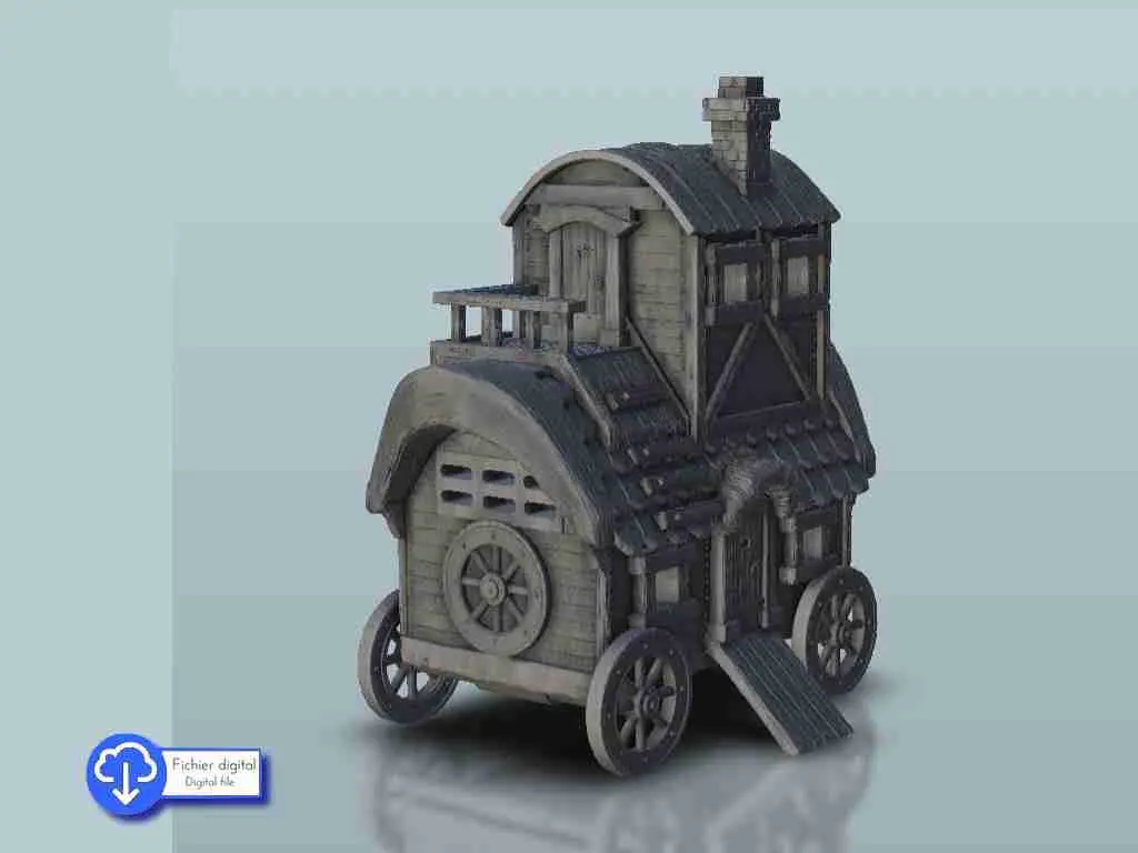 Props & Terrain STL Download - Medieval caravan - miniatures warhammer ...
