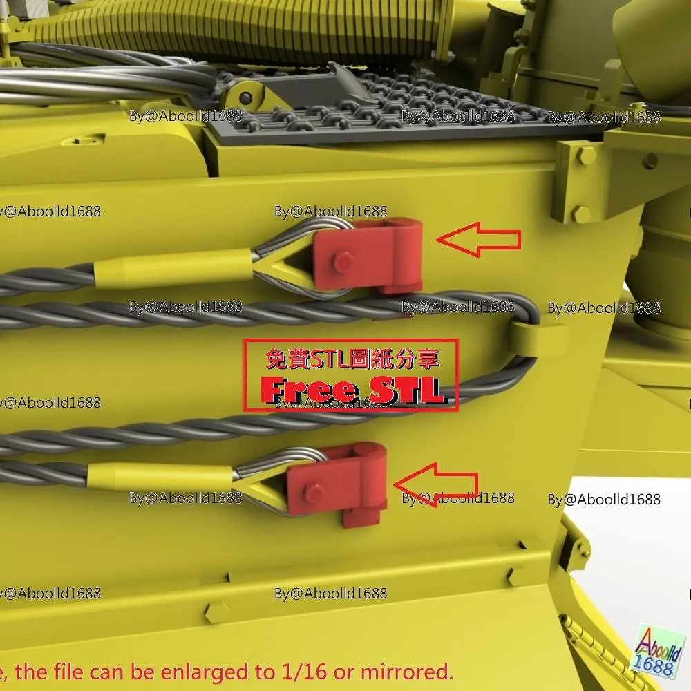Free Vehicles & Machinery STL Download - Tiger Tank Lift Side Wire Bracket.(STL-16-35)by Aboolld1688