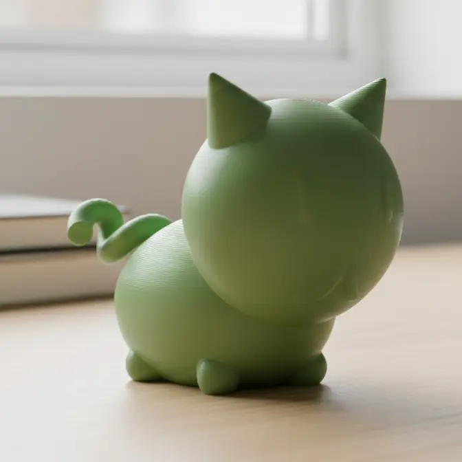 Other STL Download - Simple Cute Cat Figurine (Easy Print, No Support ...