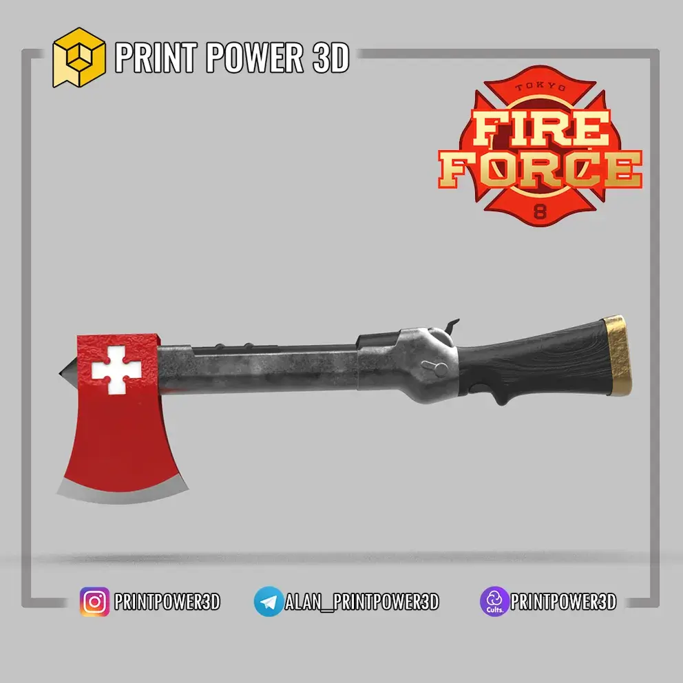 Other STL Download - Fire force axe battleby PrintPower3D