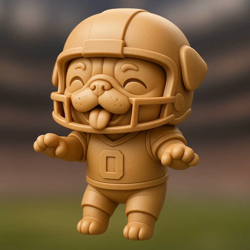 3D Printer Files | 3MF File | Football Pug Edge Hanger | Creality Cloud