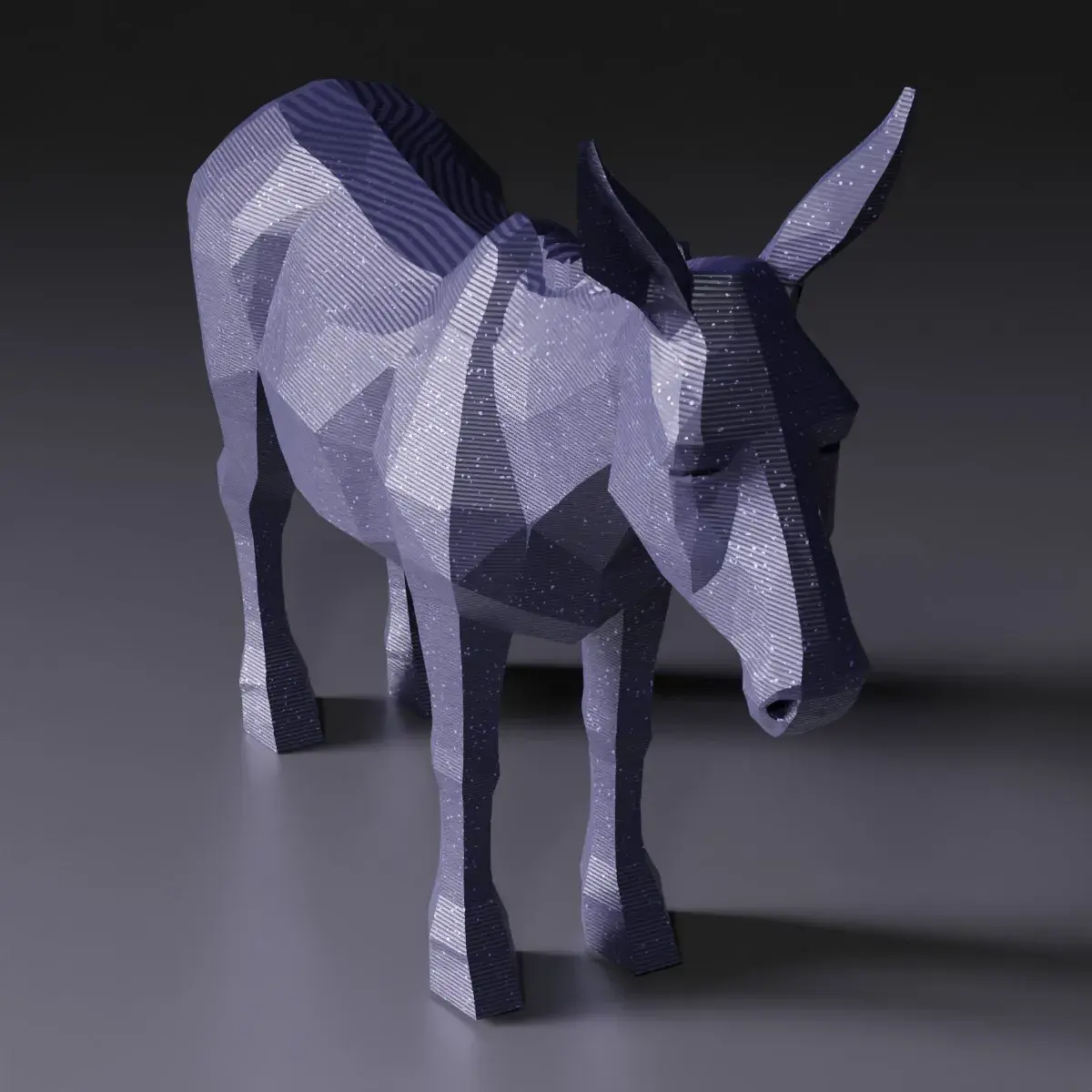 3D Printer Files | 3MF File | Donkey low-poly figurine | Creality Cloud