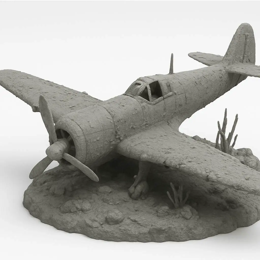 3D Printer Files | 3MF File | AQUARIUM -airplane wreck | Creality Cloud