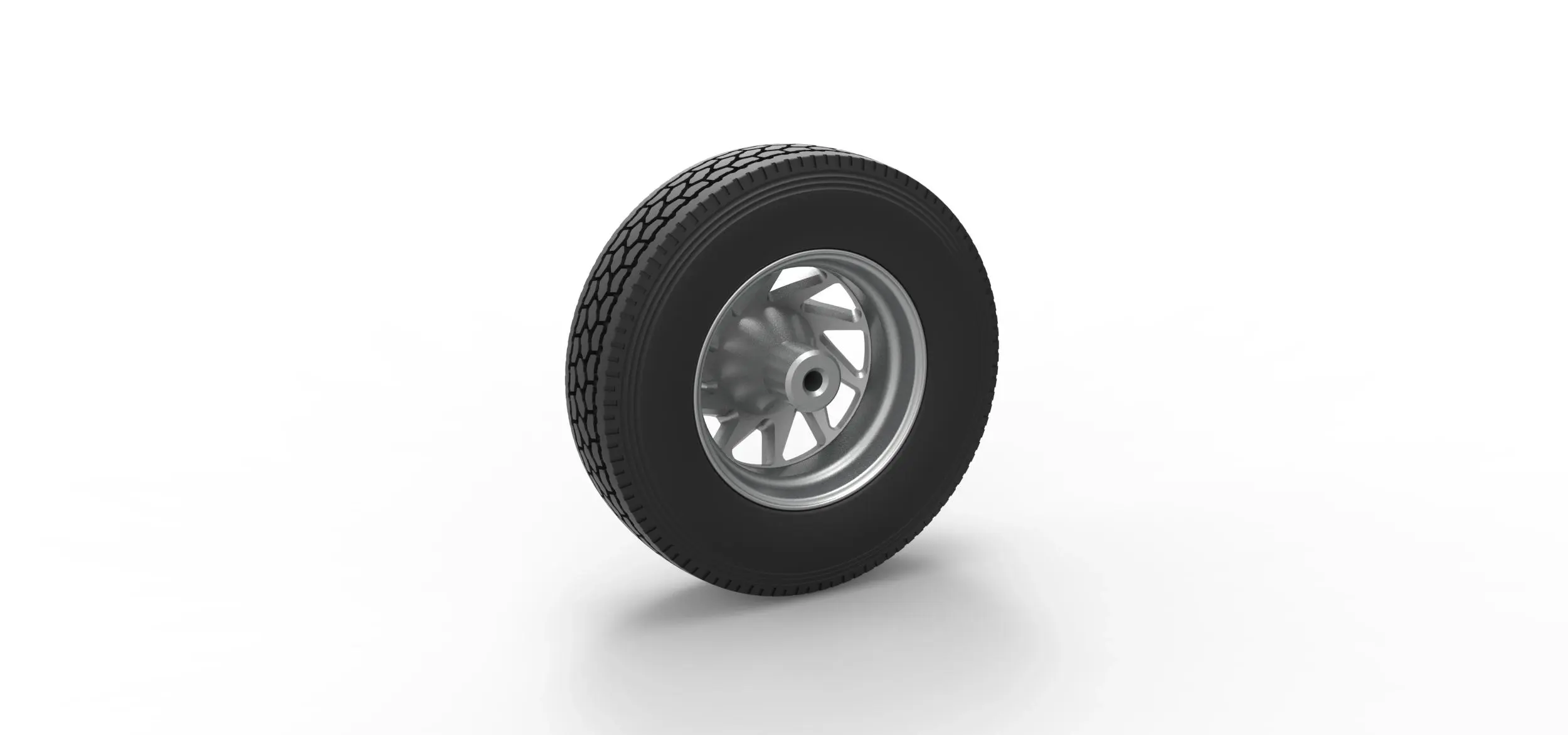 Front custom wheel of semi truck V7 Scale 1:25 | 3D models download ...