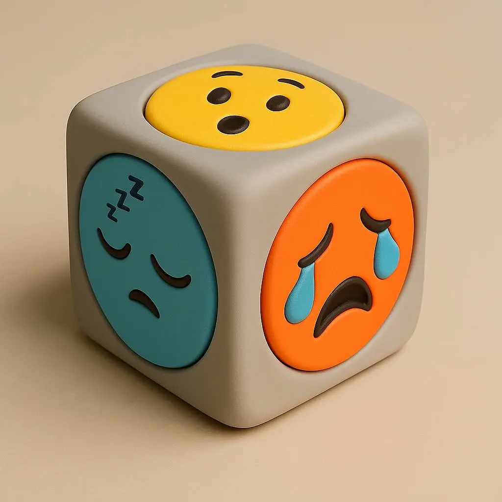 3D Printer Files | 3MF File | Six Emotions Cube Dice | Creality Cloud