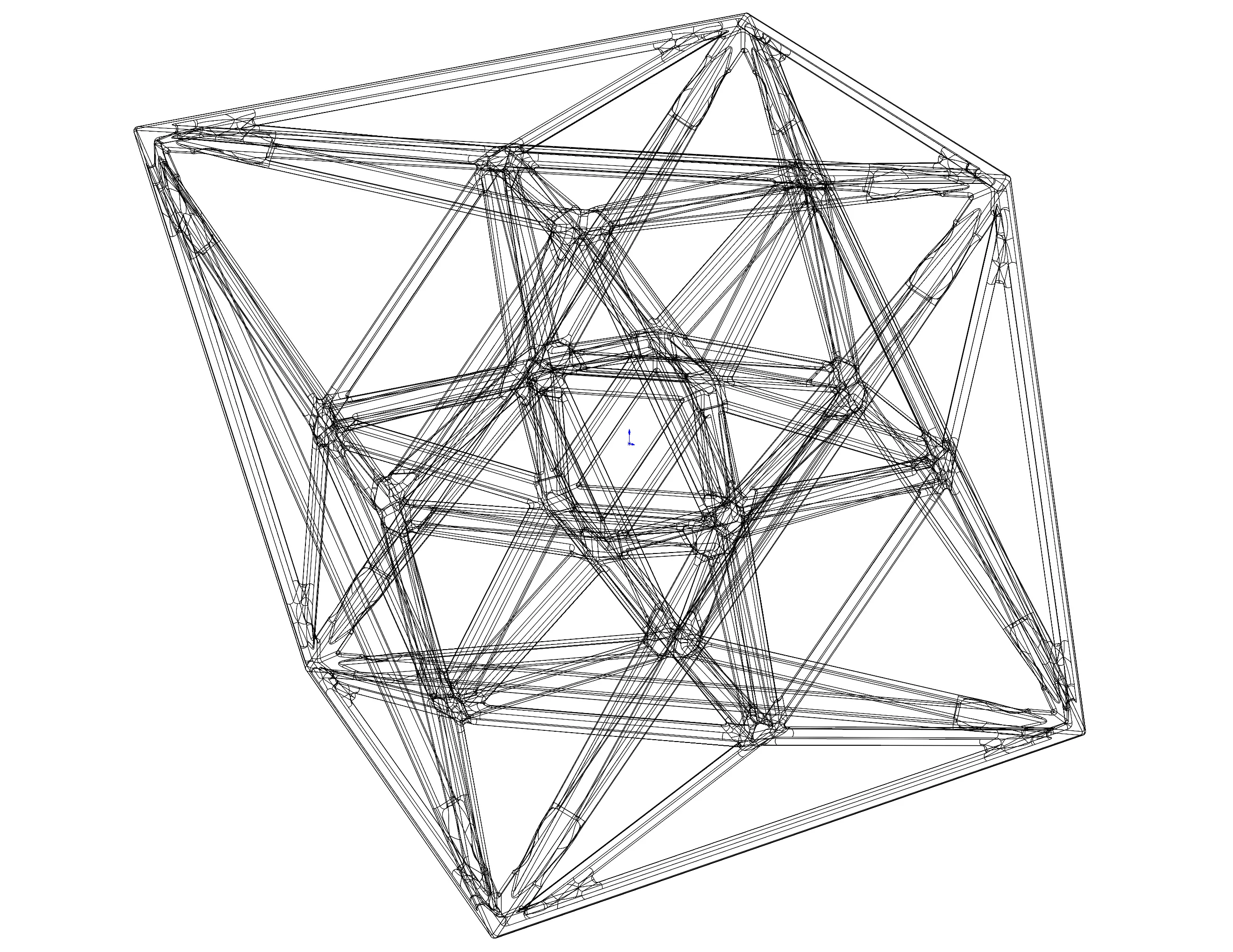 Digital Art STL Download - Wireframe Shape Geometric 24-Cellby MR AnyCAD