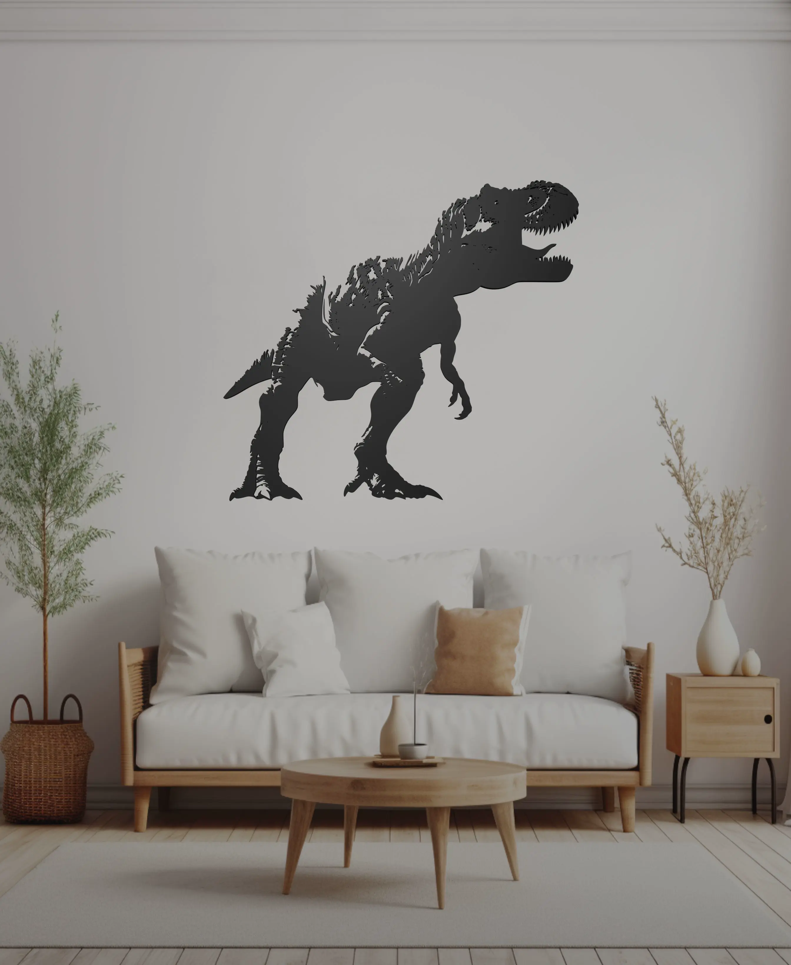 Home Decorations & Ornaments STL Download - T-Rex Wall Artby Ri0m0