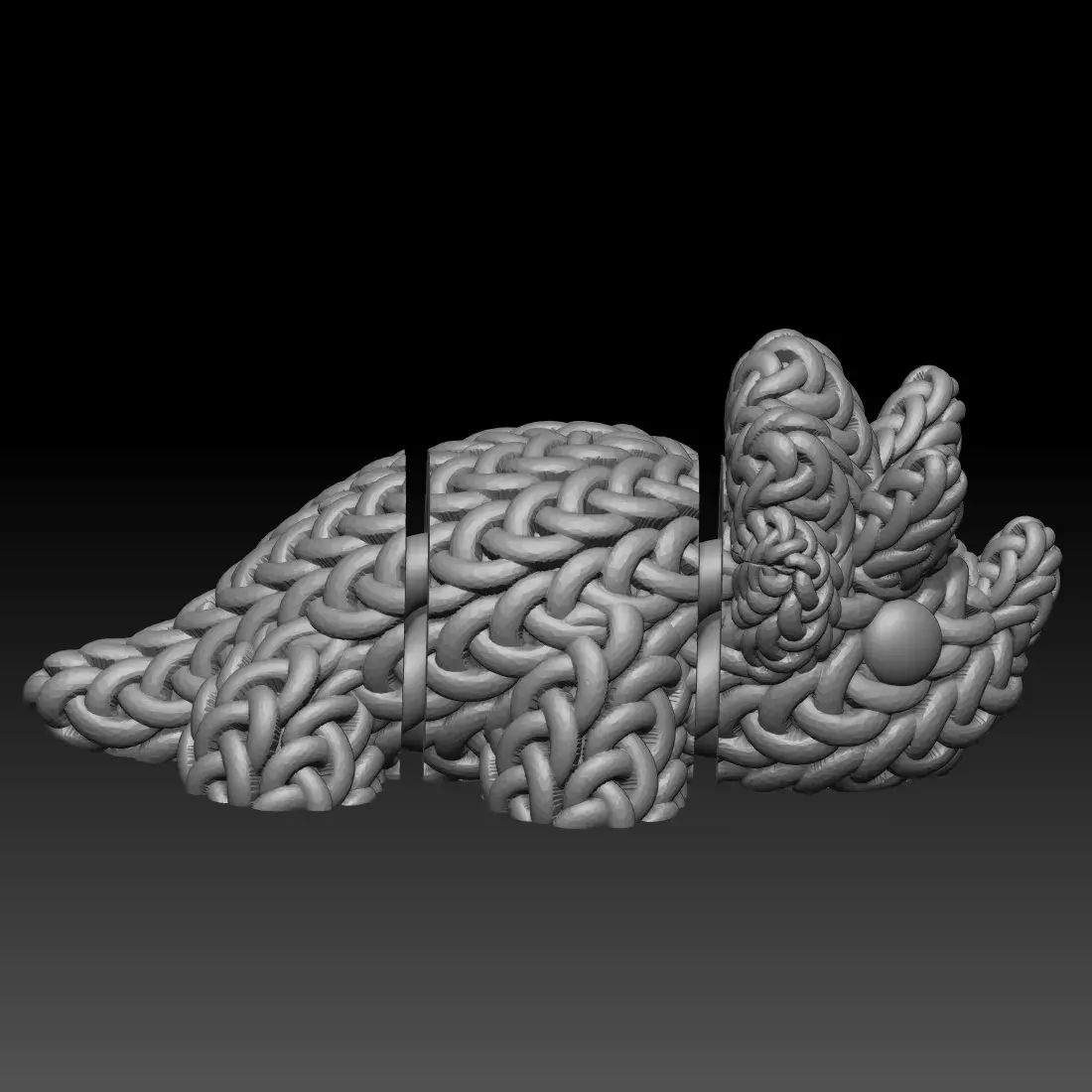 Characters & Creatures STL Download - Knitted Flexi Triceratopsby Utsav ...