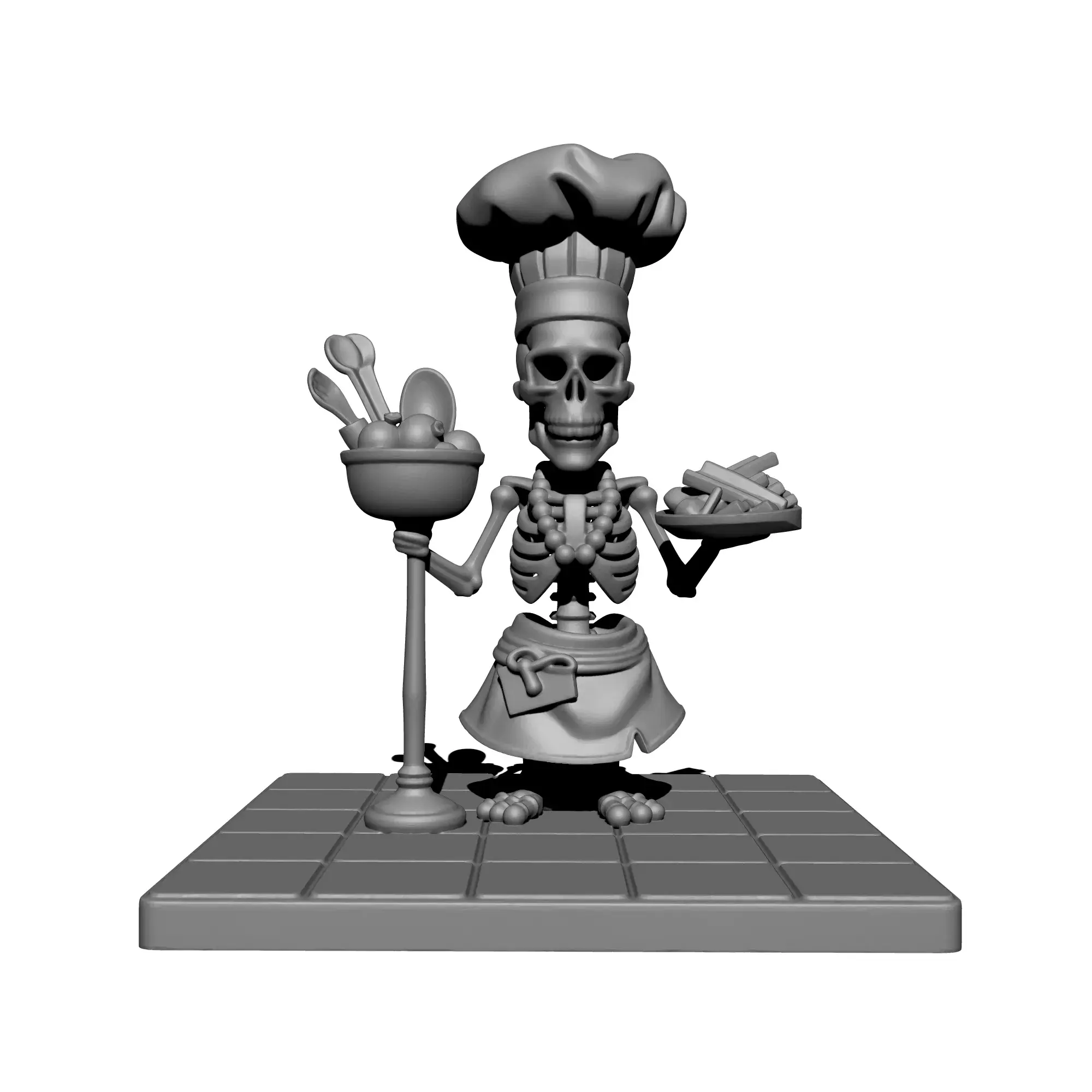 Other STL Download - Skeleton Cook - Halloweenby GALAXIARUM 3D