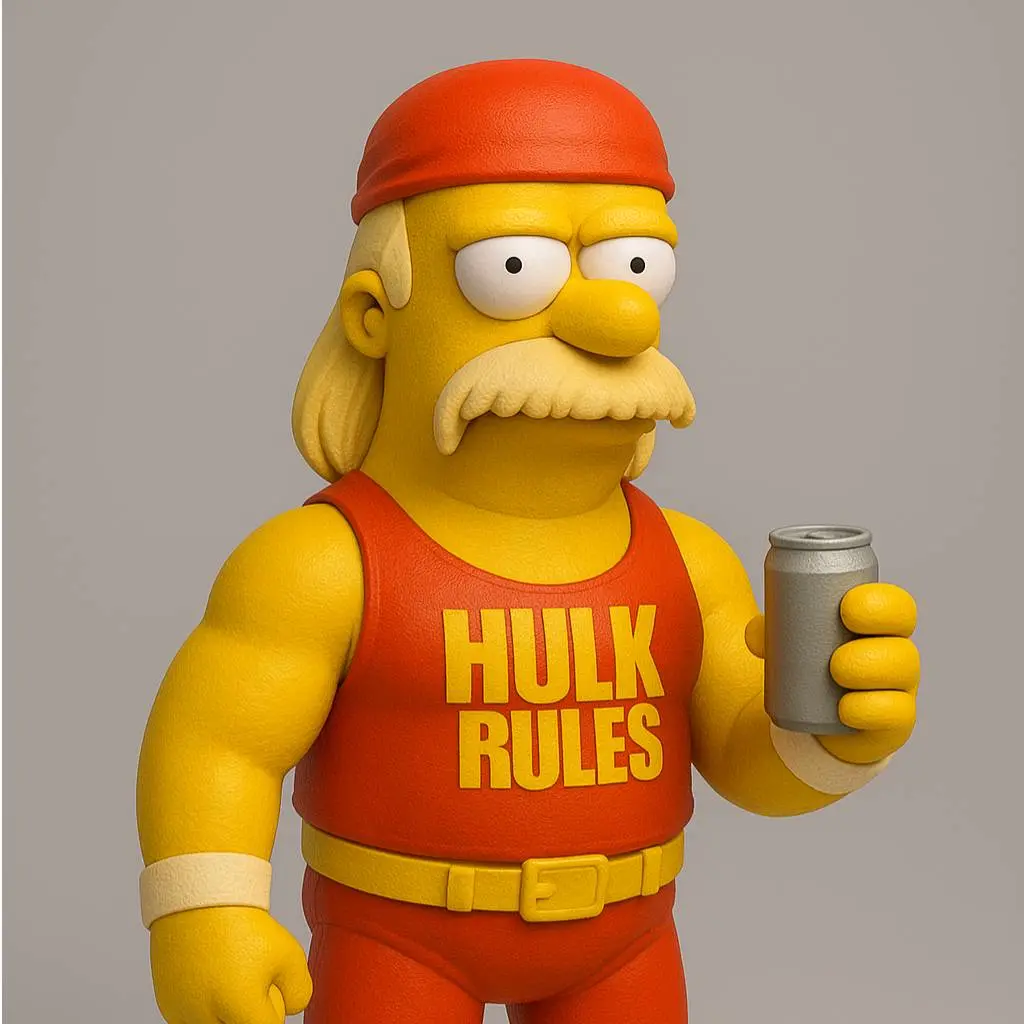 3D Printer Files | 3MF File | Hulk Hogan – Simpsons Style Figure ...