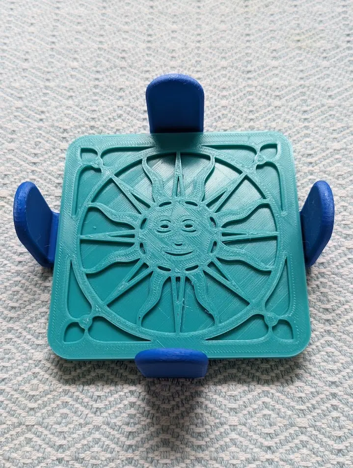 Home Decorations & Ornaments STL Download - Sun Coaster w/holder (holds 6)by Trash Can Guy