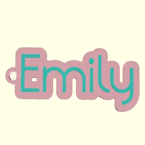 Free Other STL Download - Emily keychain - llaveroby ERGOST