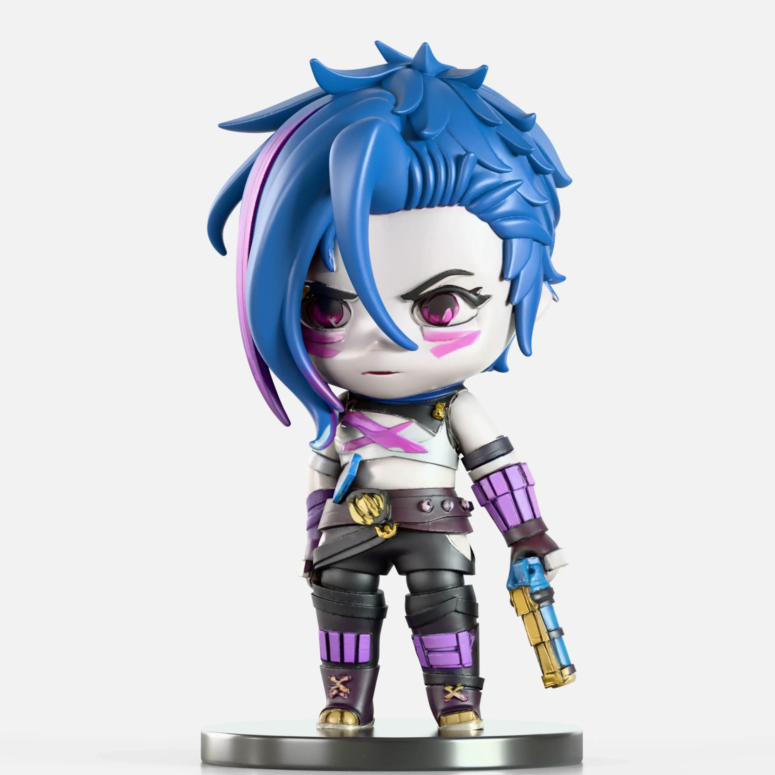 3D Printer Files | 3MF File | Jinx Chibi LOL fan Art | Creality Cloud