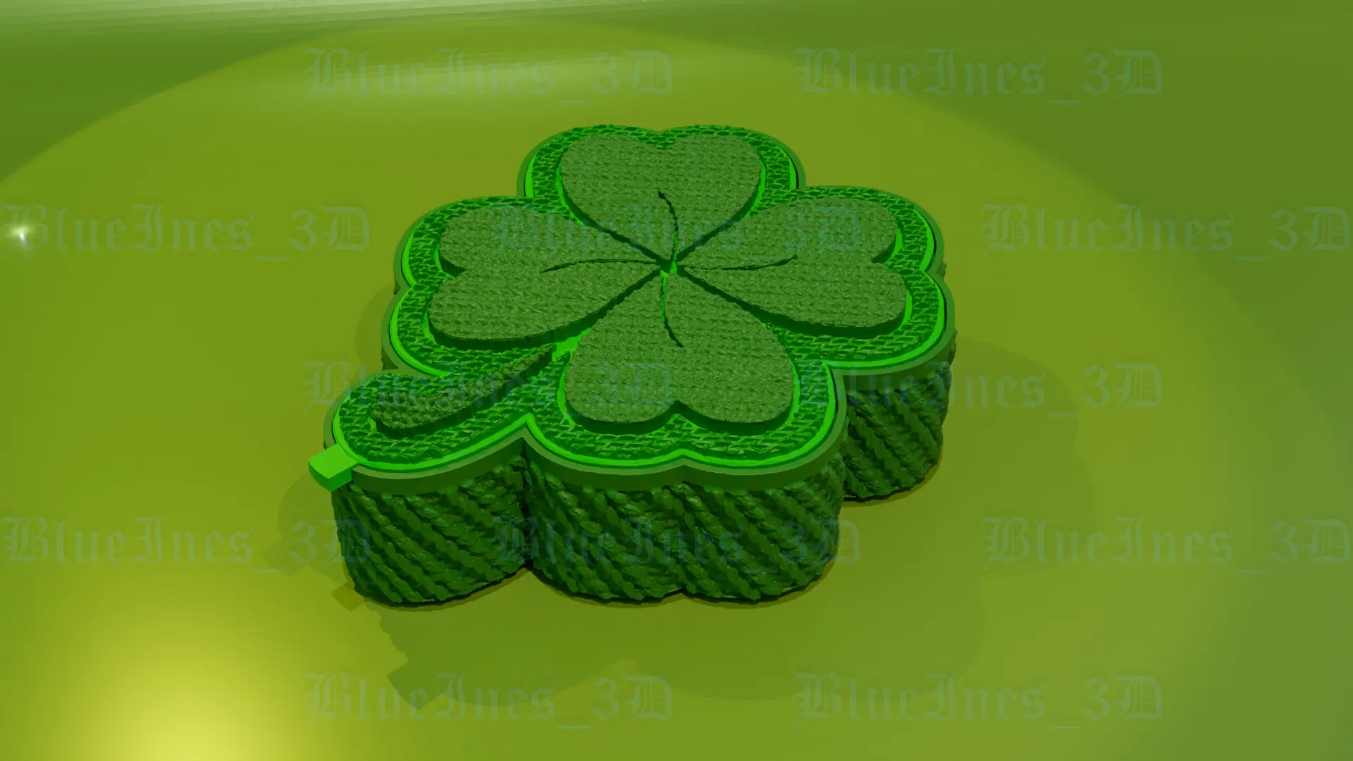 3D Printer Files | 3MF File | CROCHET KNITTED FOUR LEAF CLOVER BOX EASY ...