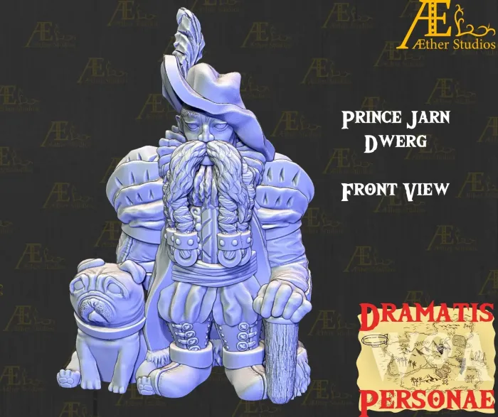 Characters & Creatures STL Download - AECAST08 – Prince Jarn Dwergby ...