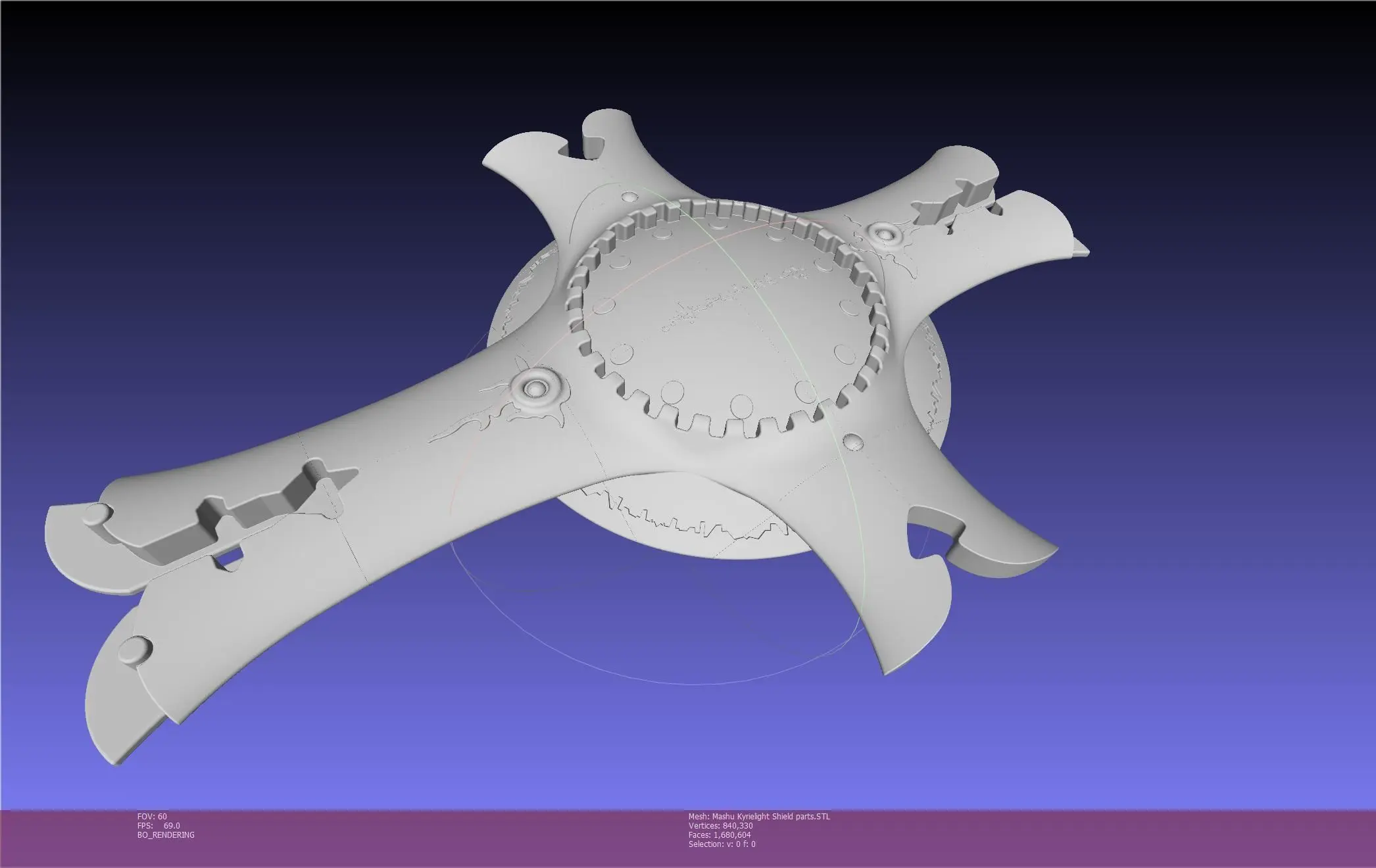 Cosplay STL Download - Mashu Kyrielight Shield 3D Printable Assemblyby ...