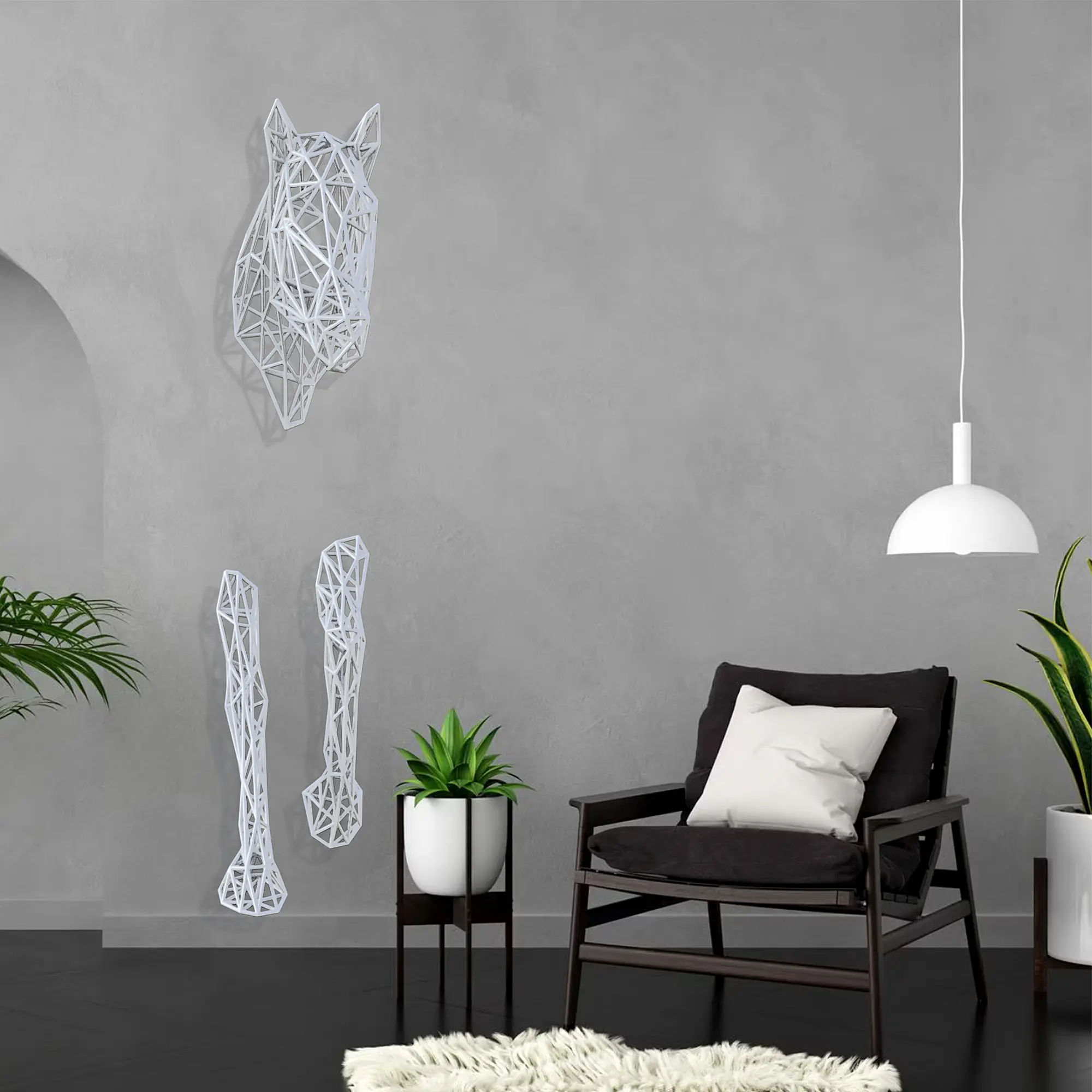 Digital Art STL Download - HORSE WIREFRAME WALL DECOR (2 DESIGNS)by ...