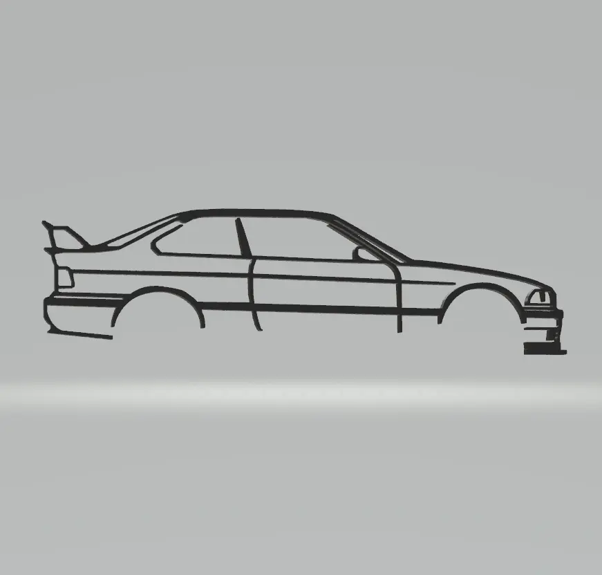 Other STL Download - BMW E36 - Arte da pareteby Nicolo' Diemoz