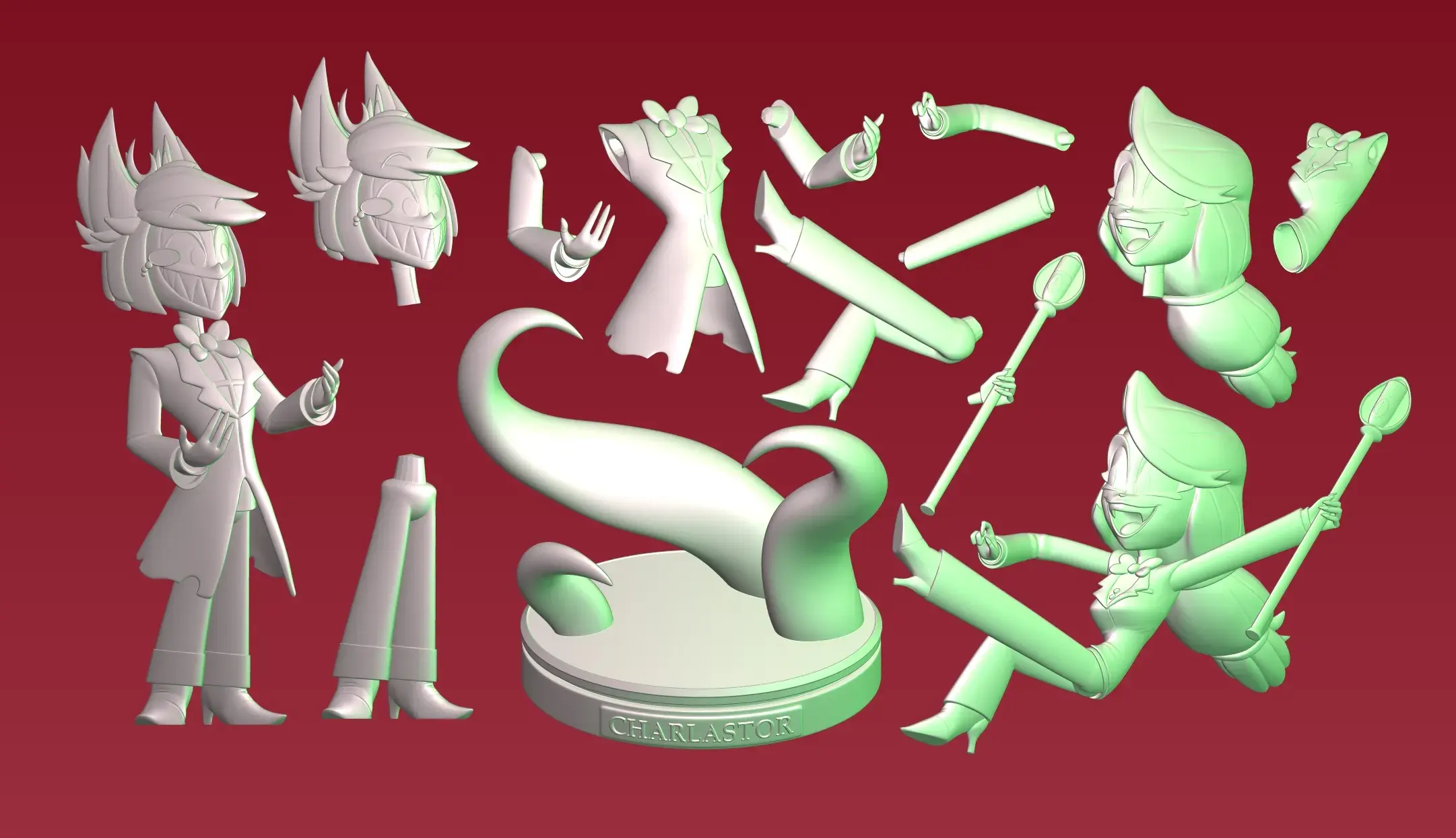 Characters & Creatures STL Download - Charlastor Hazbin Hotelby Aarome Art