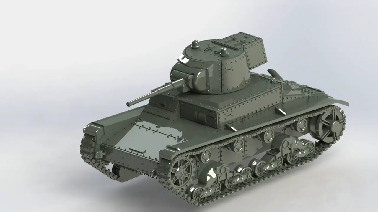 Other STL Download - Vickers Mk.E type A (“Six-tonner”) (UK, WW2)by ...