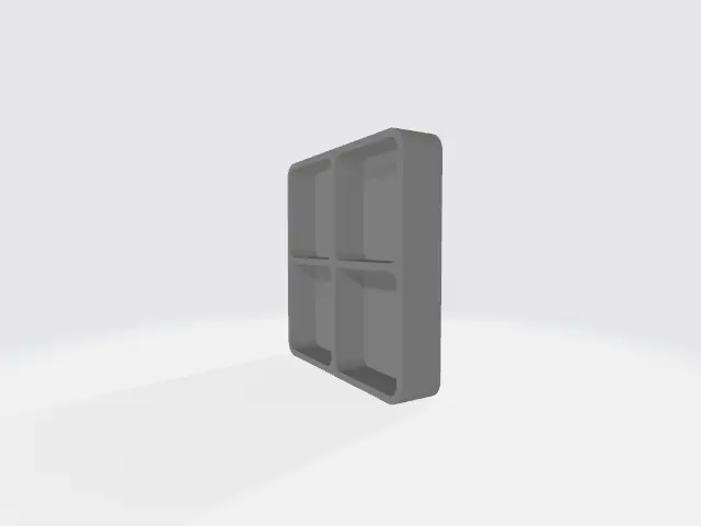 Other STL Download - set box with compartments, thk 2mm, in size ...