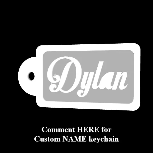 Free Personal Accessories STL Download - Dylan-_keychainby XP3Design