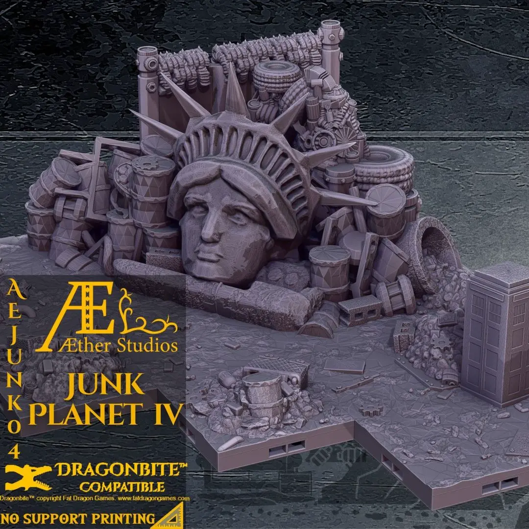 Other STL Download - AEJUNK04 - Junk Planet 4by Aether Studios