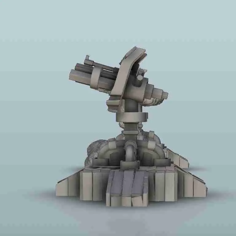 Miniature Games & Accessories STL Download - Shield turret (+ destroyed ...