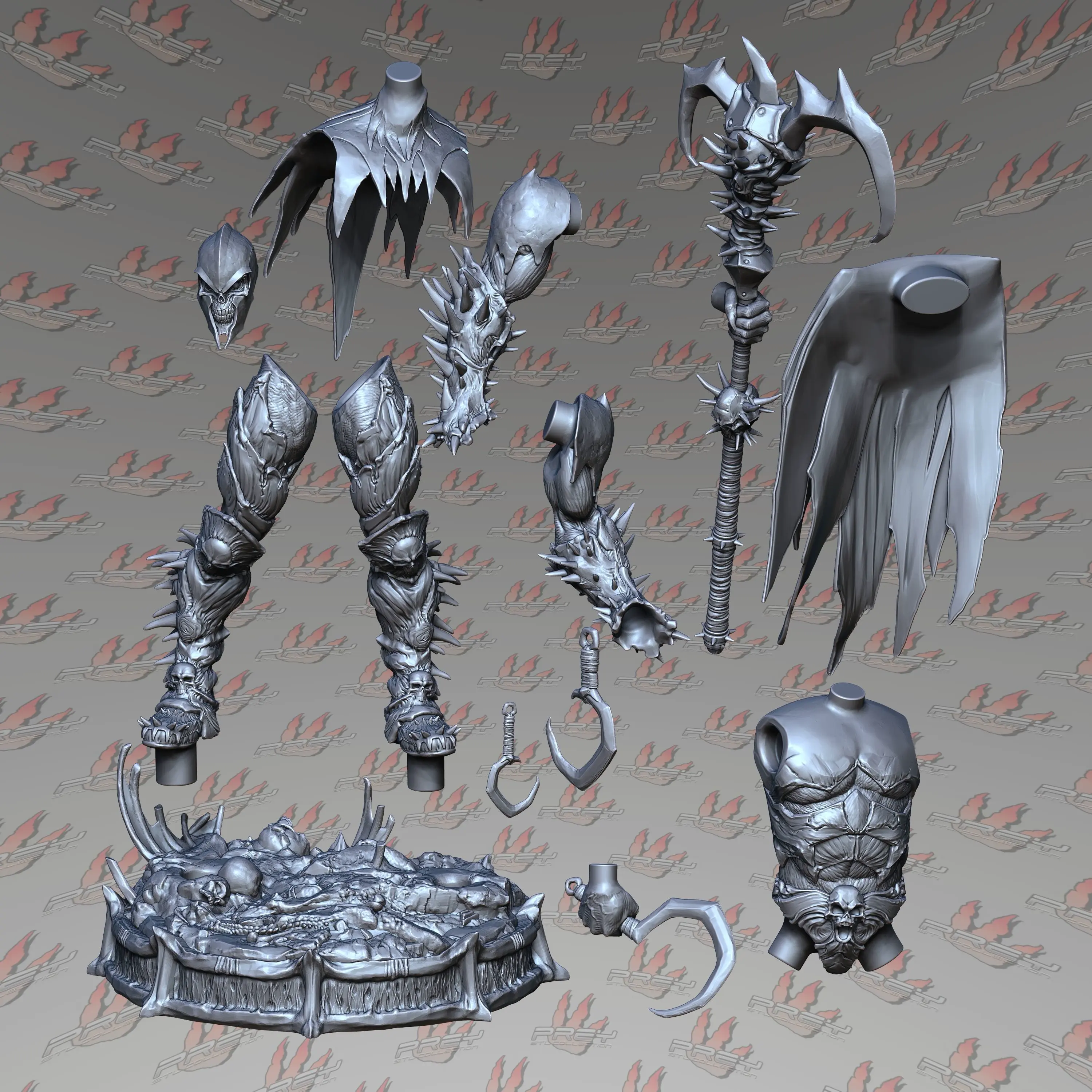 Characters & Creatures STL Download - RAVEN SPAWNby PREYstudio