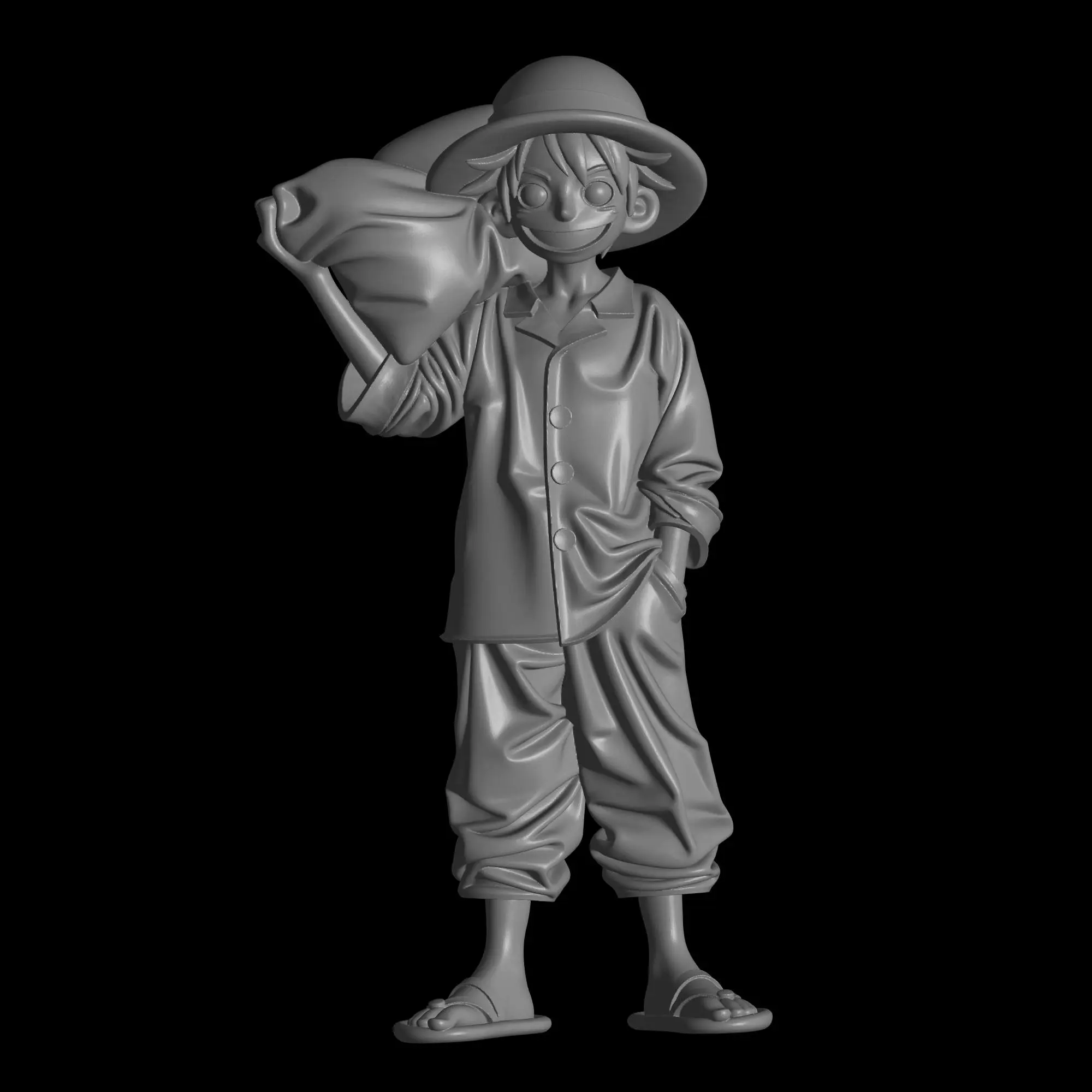 Characters & Creatures STL Download - CUTE MONKEY D LUFFY DESİGNby ...