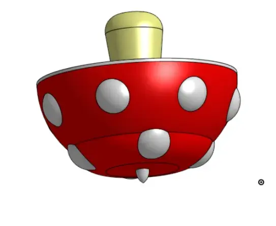 Other STL Download - Mushroom Spinning Top and Ladybug Baseby Maddie Sharp