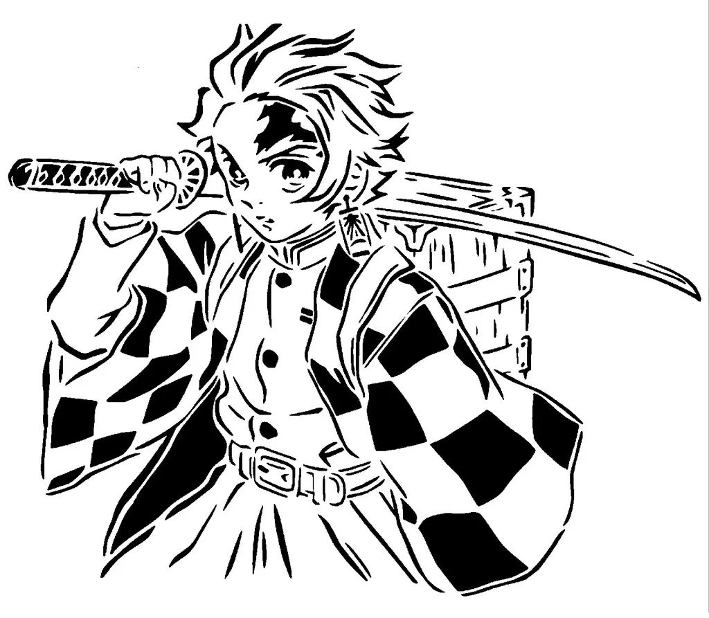 Free Other STL Download - DS Tanjiro Kamado stencil 2by SMT_M 🦊