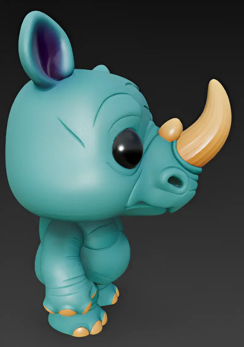 3D Printer Files | 3MF File | Rhino Figure | Creality Cloud