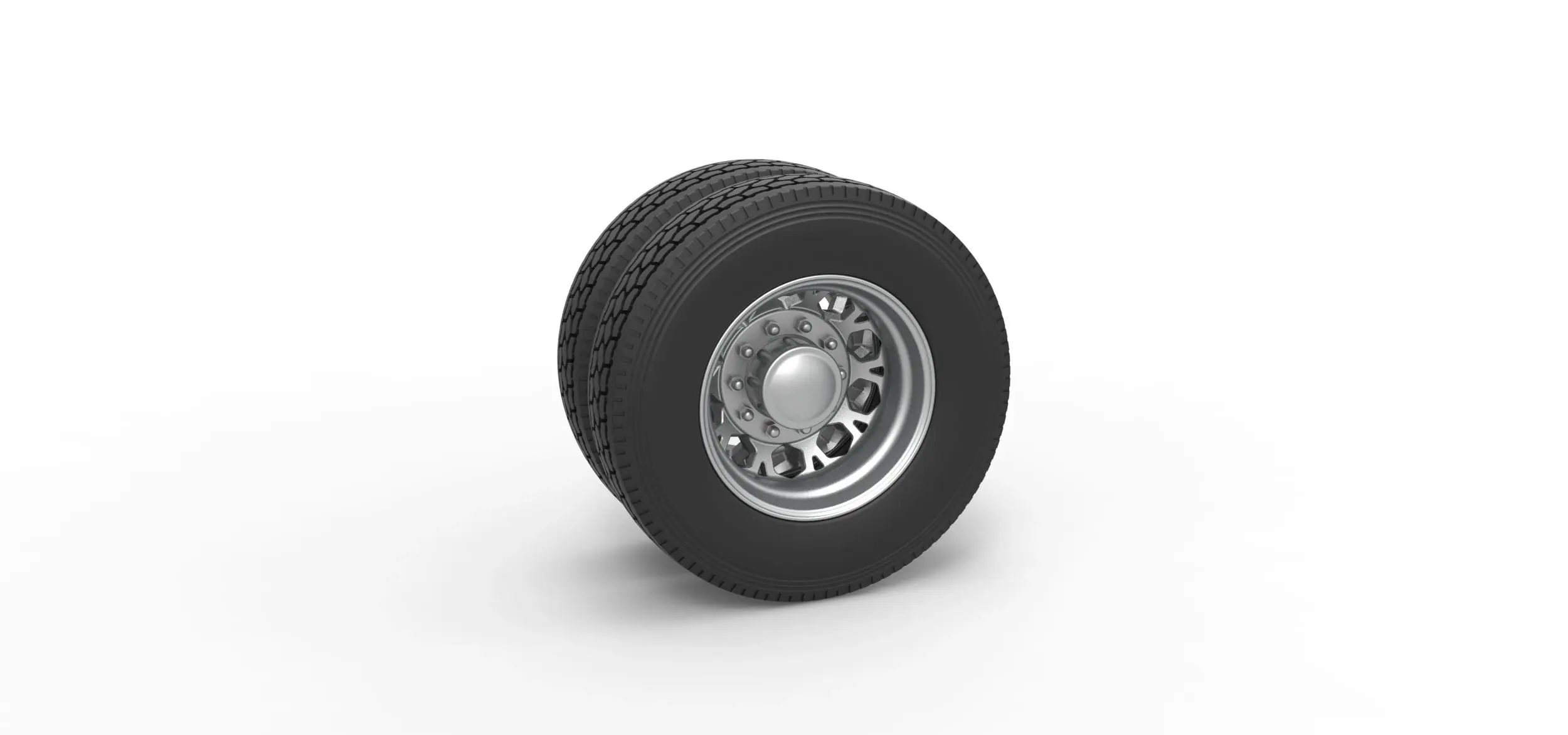 Vehicles & Machinery STL Download - Rear custom wheel of semi truck V23 ...