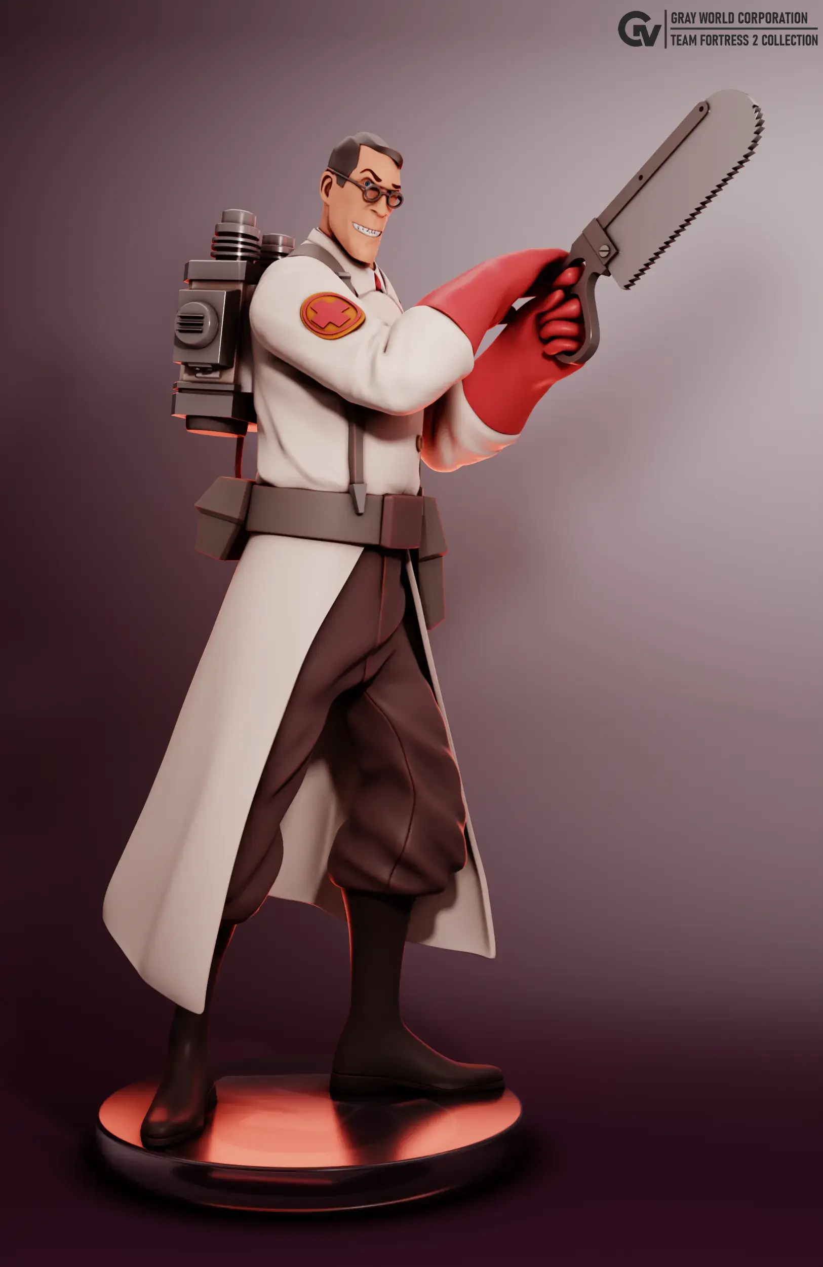 Characters & Creatures STL Descarga - Medic | Team Fortress 2 - Gray ...
