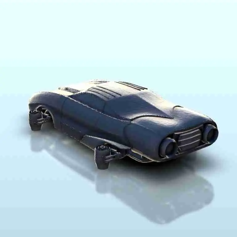 Props & Terrain STL Download - Flying car with reactors 6 - sci-fi ...