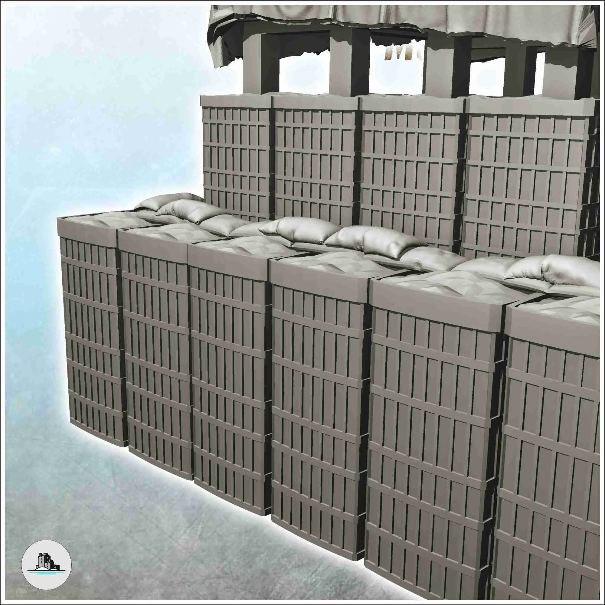 Other STL Download - Fortified shooting range with hesco and access ...