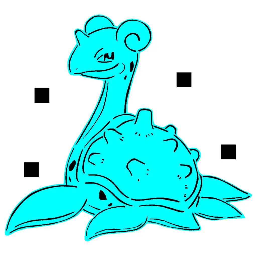 Free Digital Art STL Download - 131 Lapras stencil + 2Dby SMT_M 🦊