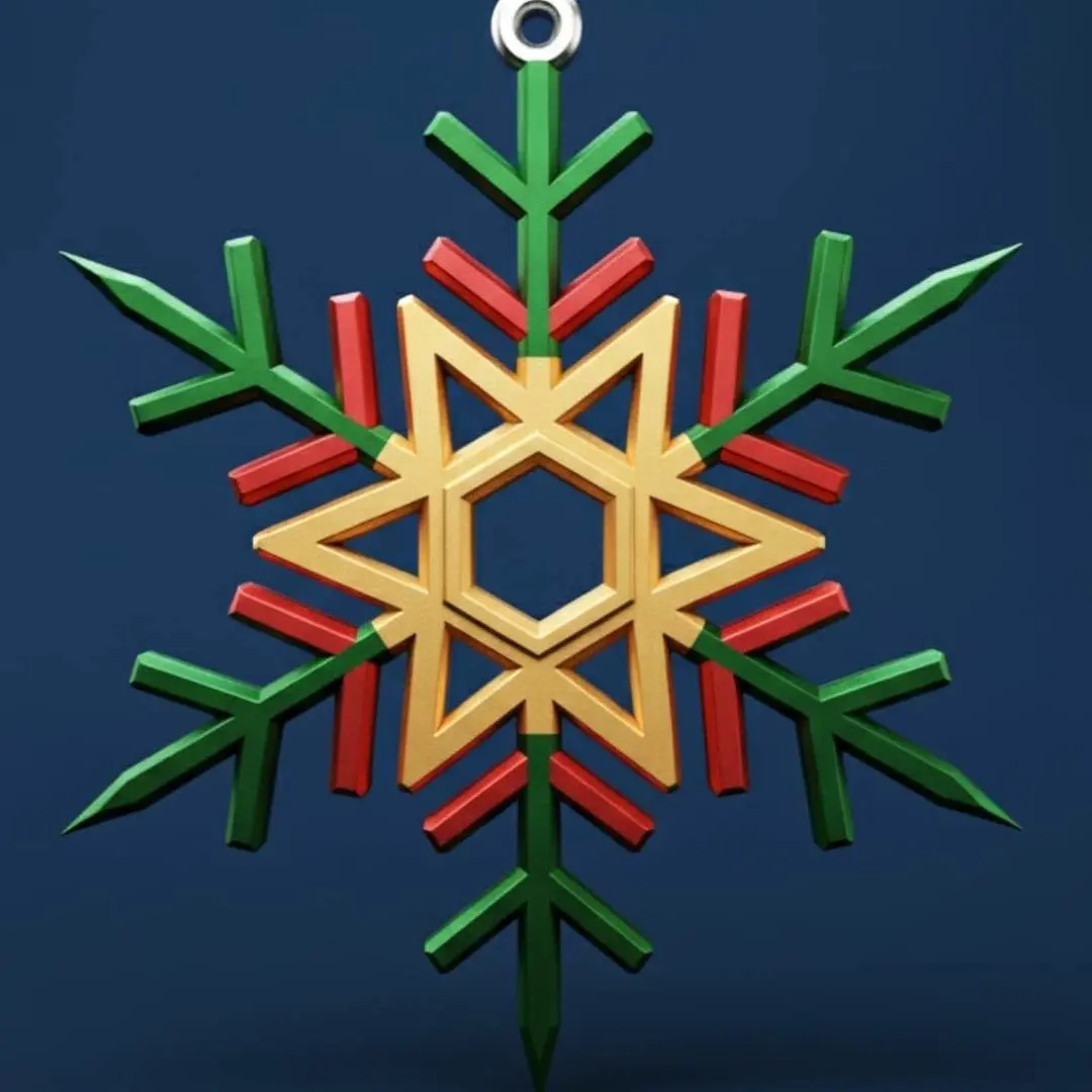 3D Printer Files | 3MF File | snowflake star | Creality Cloud