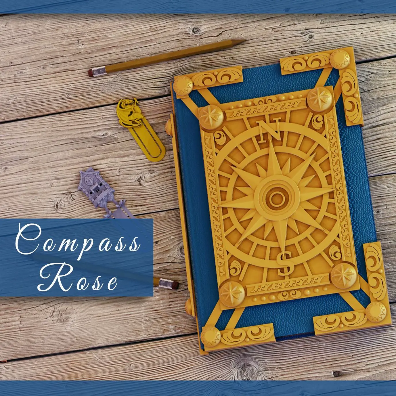 Board Games & Card Games STL Download - Compass Rose Book coverby ...