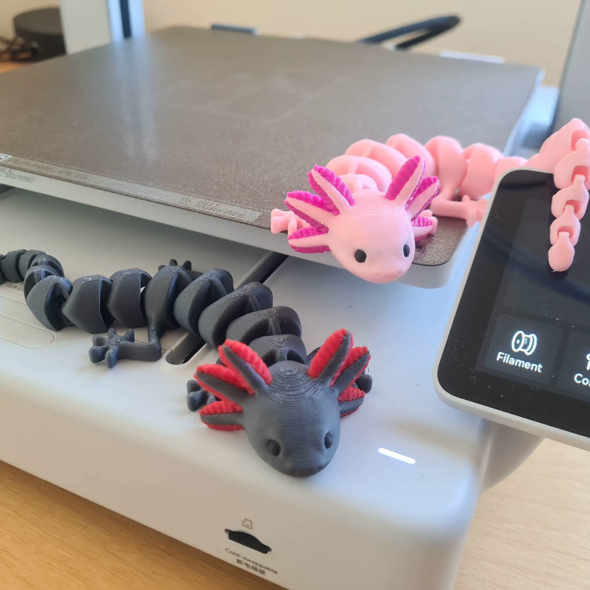 3D Printer Files | 3MF File | Articulated Axolotl (Multicolor ...