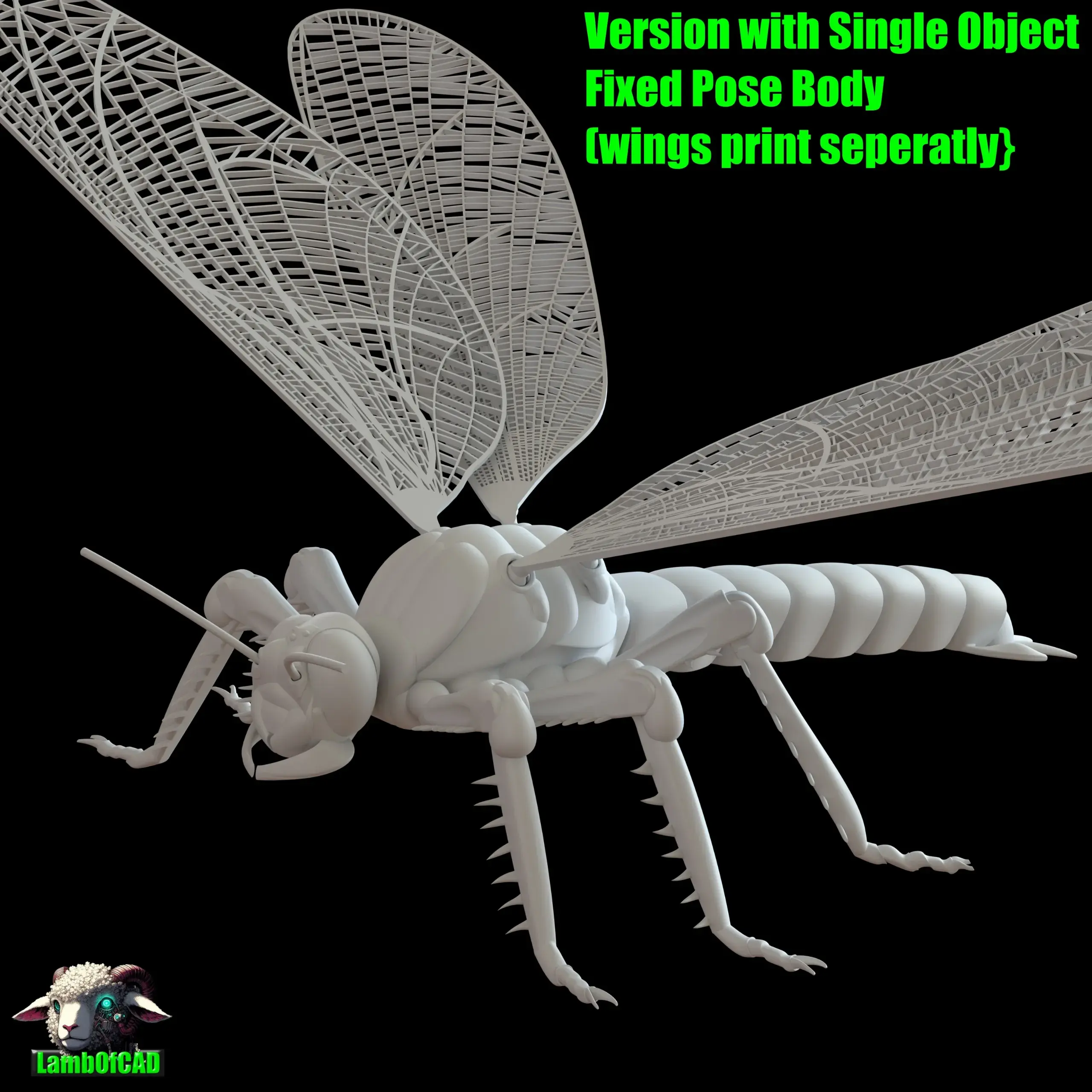 3D Printer Files | 3MF File | Dragonfly for Painting | Creality Cloud