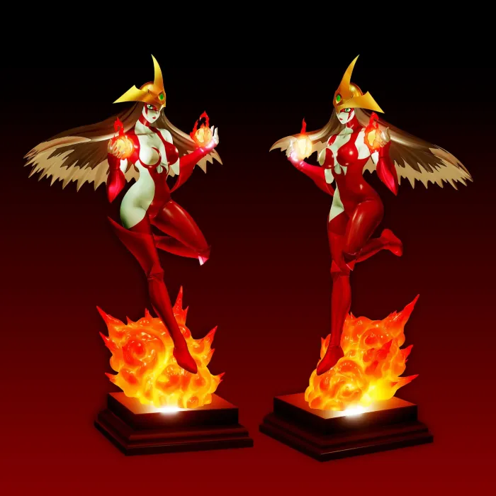 Characters & Creatures STL Download - Elemental HERO Burstinatrix ...