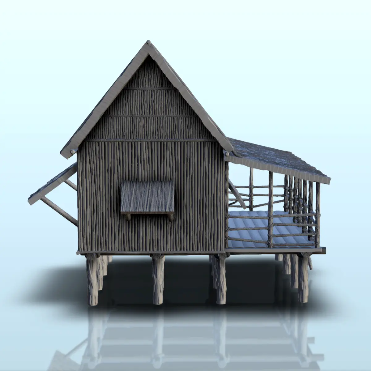 Other STL Download - Large wooden house on stilts (3) - miniatures ...