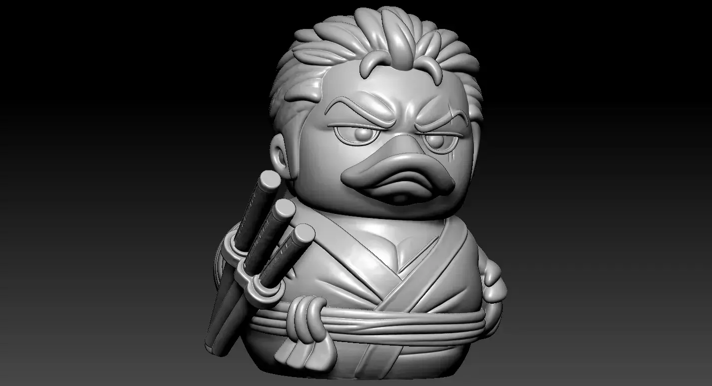 Characters & Creatures STL Download - Rubber Duck - Roronoa Zoro ONE ...