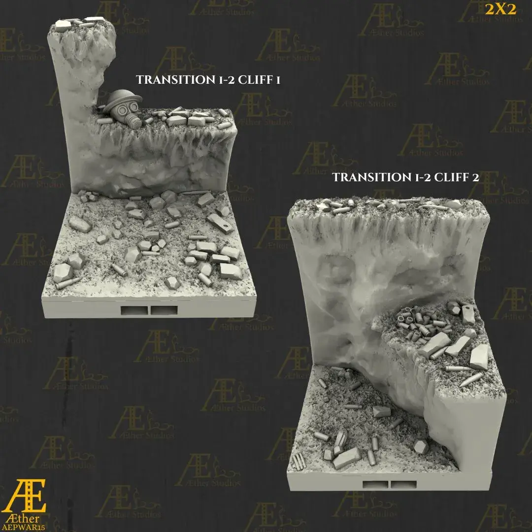 Props & Terrain STL Download - AEPWAR15 - War Cliffs Iby Aether Studios