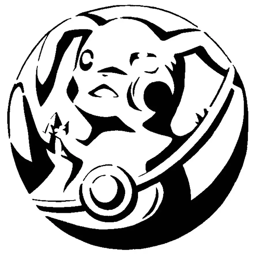 Pikachu stencil 8 | 3D models download | Creality Cloud