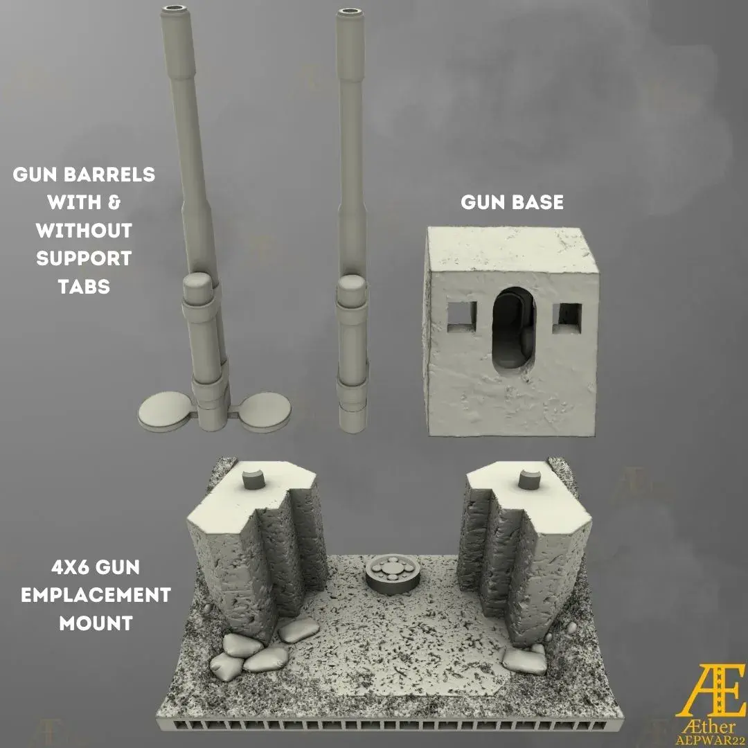 Props & Terrain STL Download - AEPWAR22 - Maginot Line 1by Aether Studios
