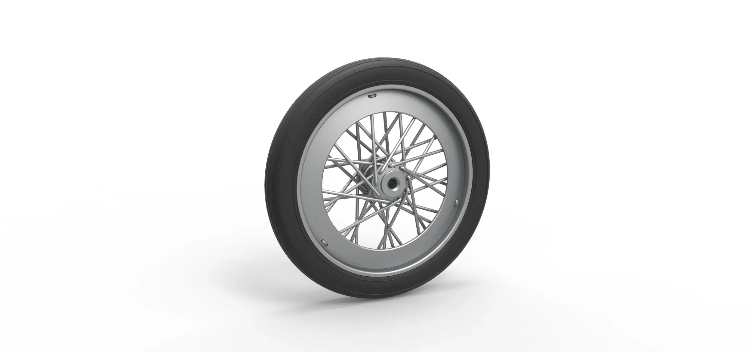 Vehicles & Machinery STL Download - Front wire wheel of vintage ...